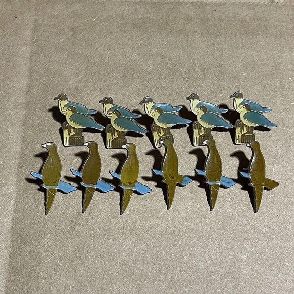 Accessories | Vintage Blue Bird Enamel Lapel Pins Bundle Set Lot | Poshmark